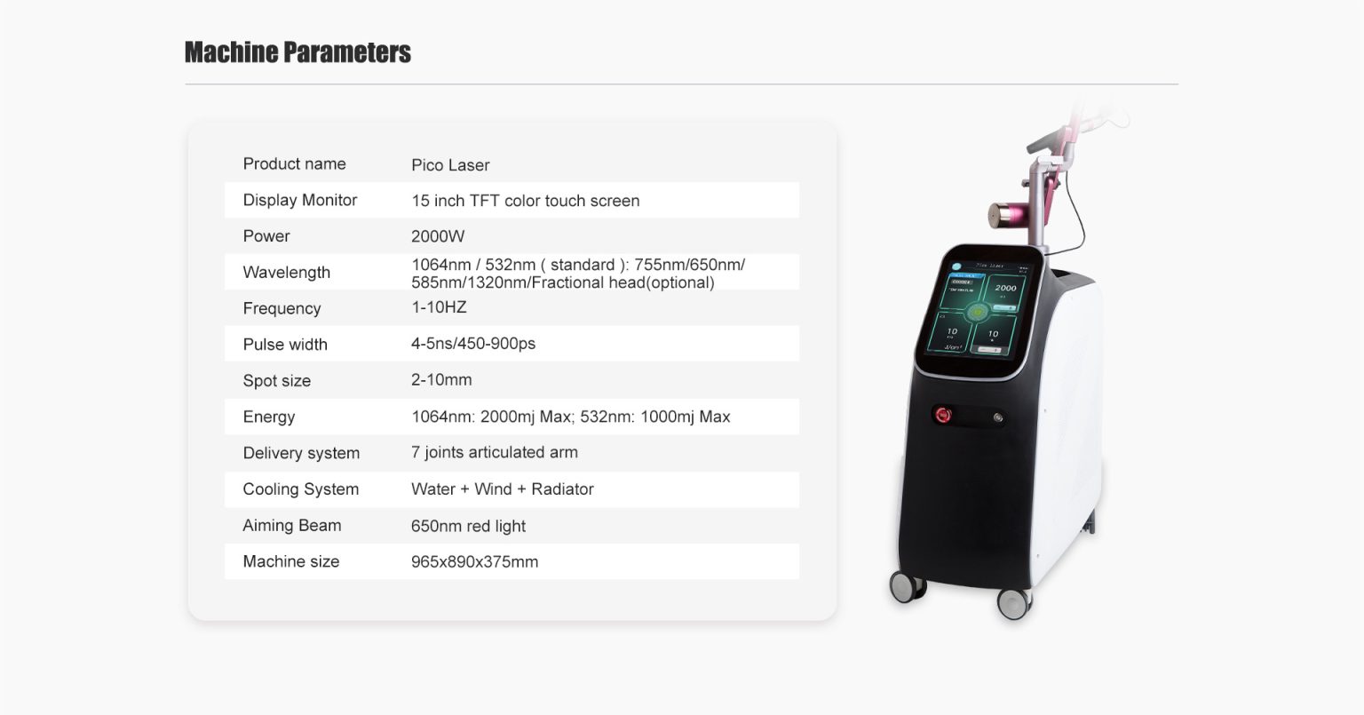 PICOSECOND LASER TATTOO REMOVAL MACHINE - KLSI™ Professional Laser ...