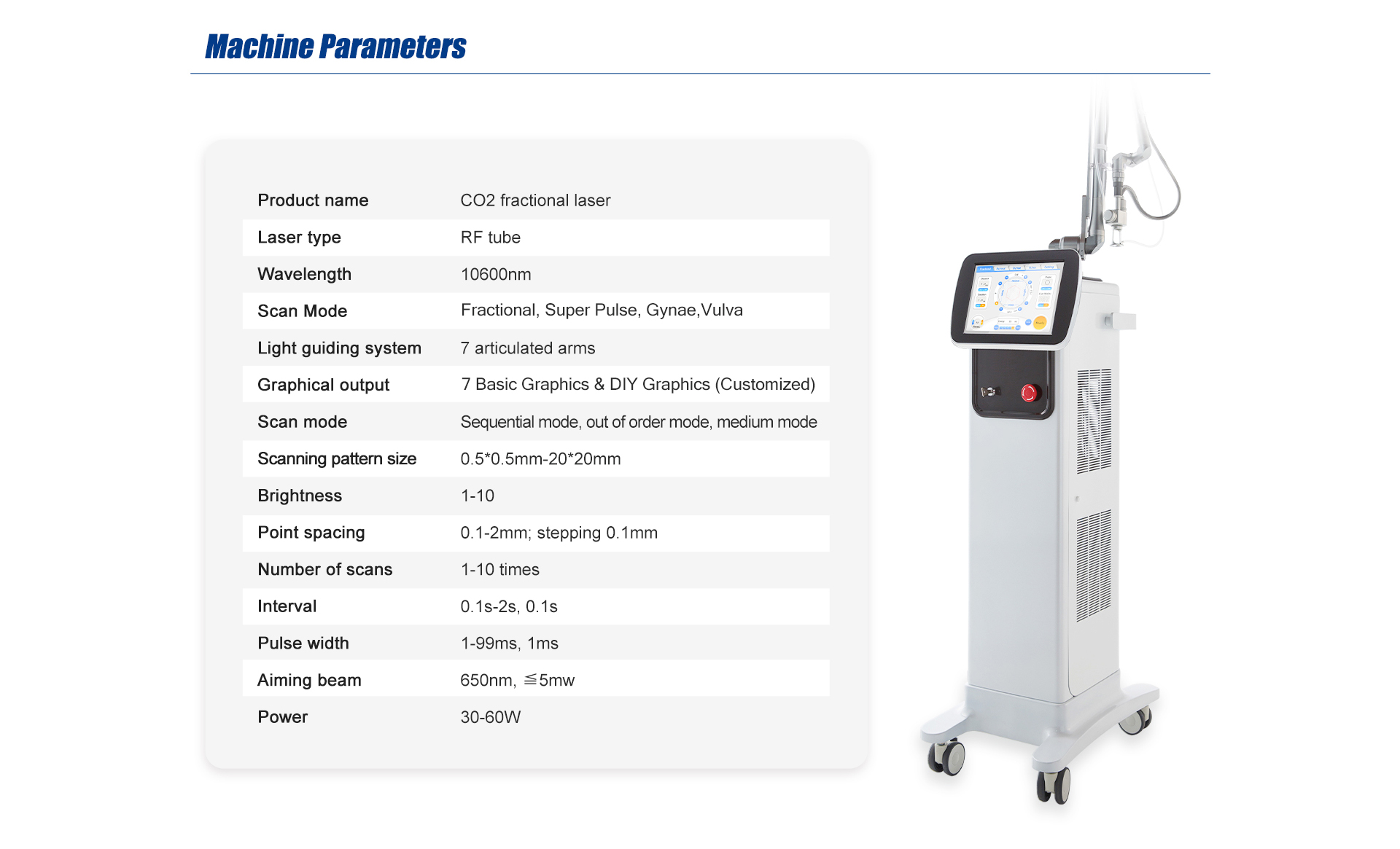 CO2 FRACTIONAL SKIN RESURFACING MACHINE - KLSI™ Professional Laser ...